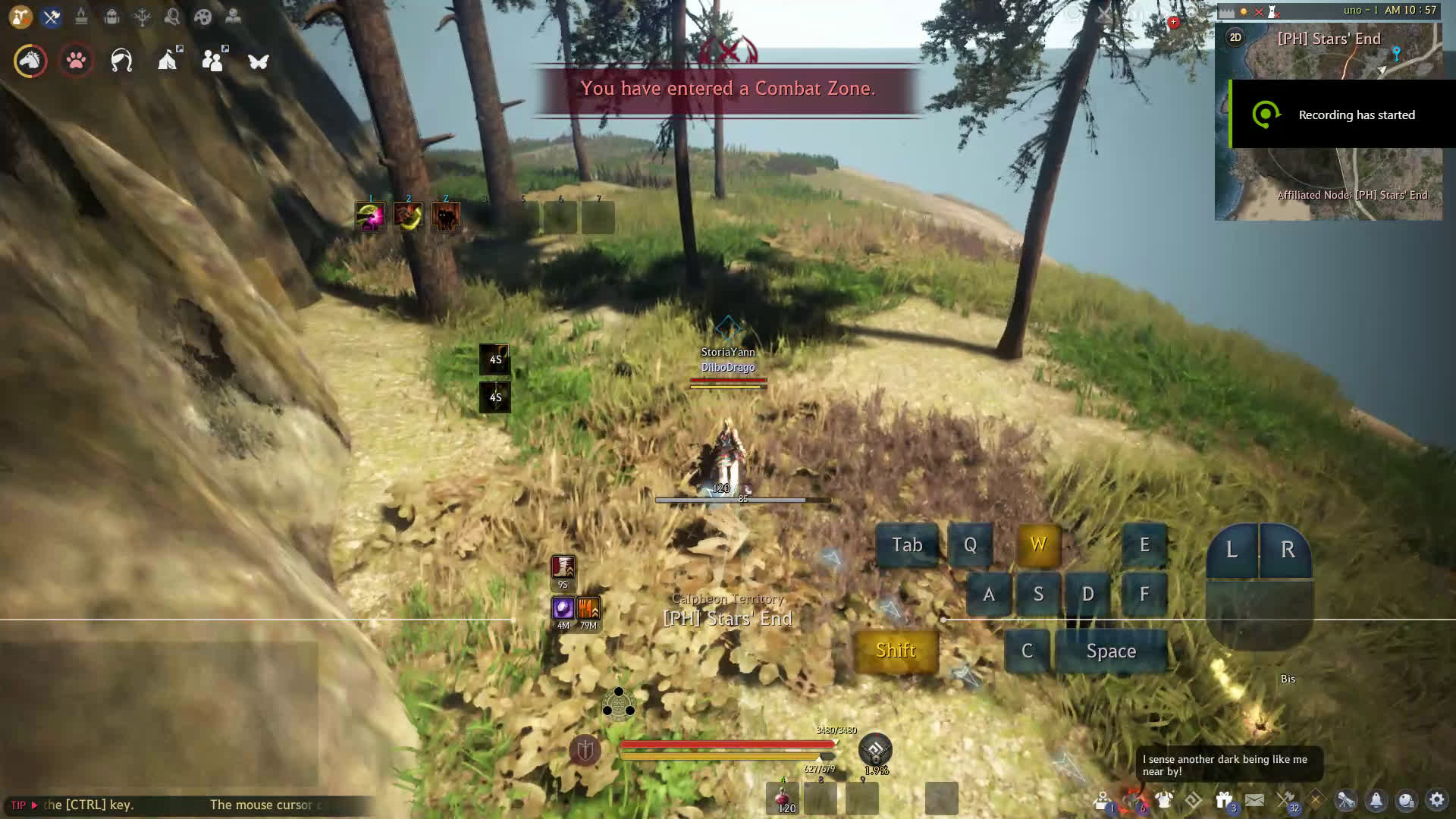 mystic side dash into forward dash animation