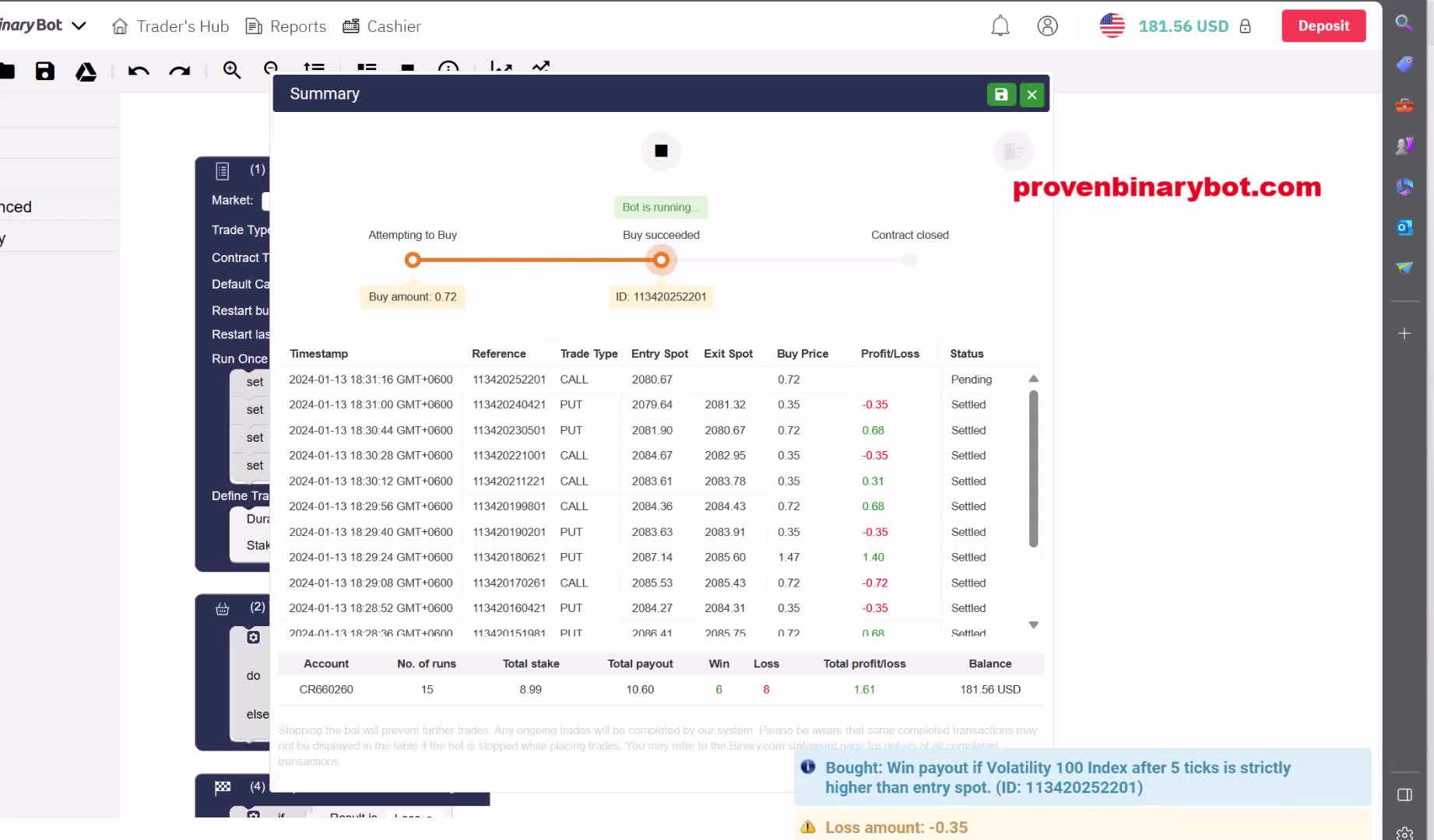 Watch PBB - Profit Target Deriv Bot 1 | Streamable