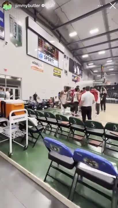 Jimmy Butler flew to Oshkosh, Wisconsin, to watch Nikola Jovic and the ...