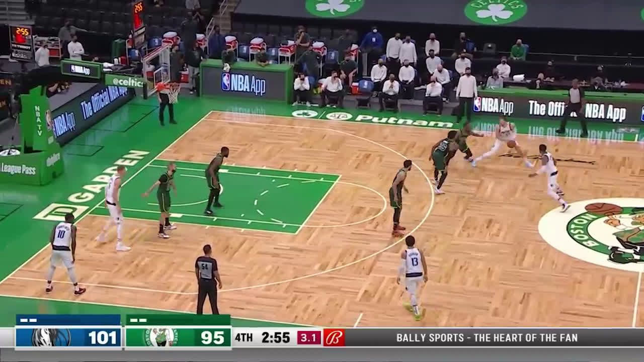 Luka crazy stepback three on Kemba