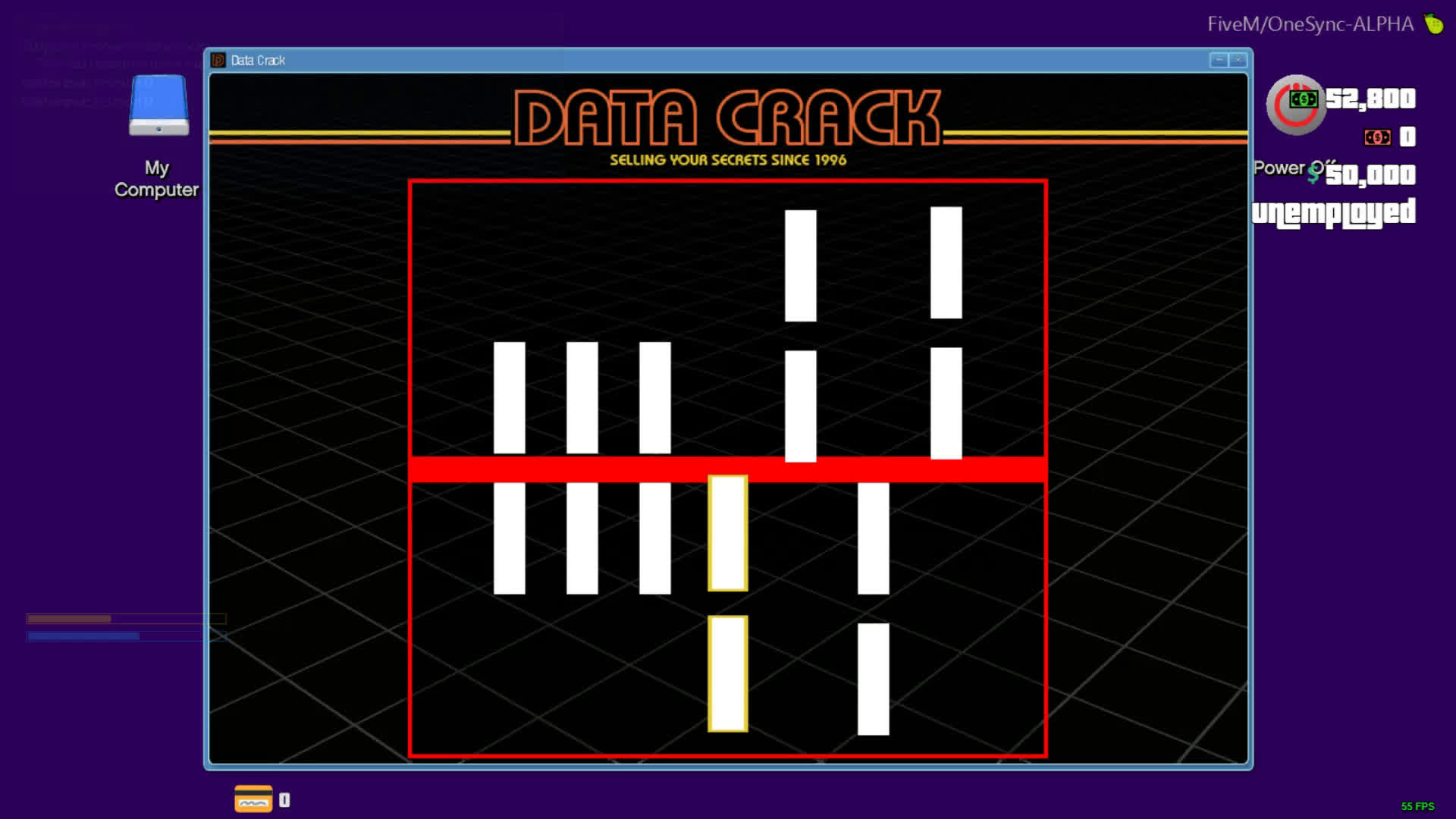 DataCrack hacking mini-game