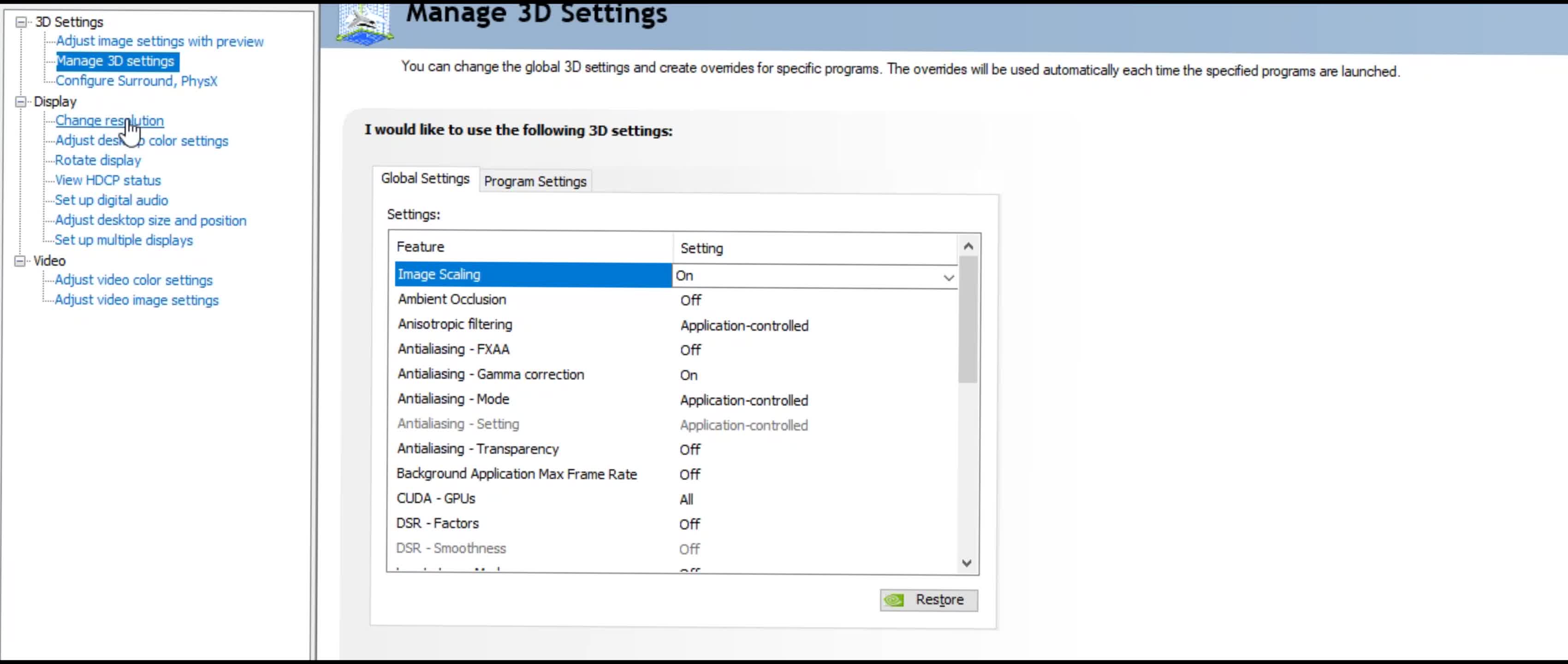 NVIDIA Image Scaling