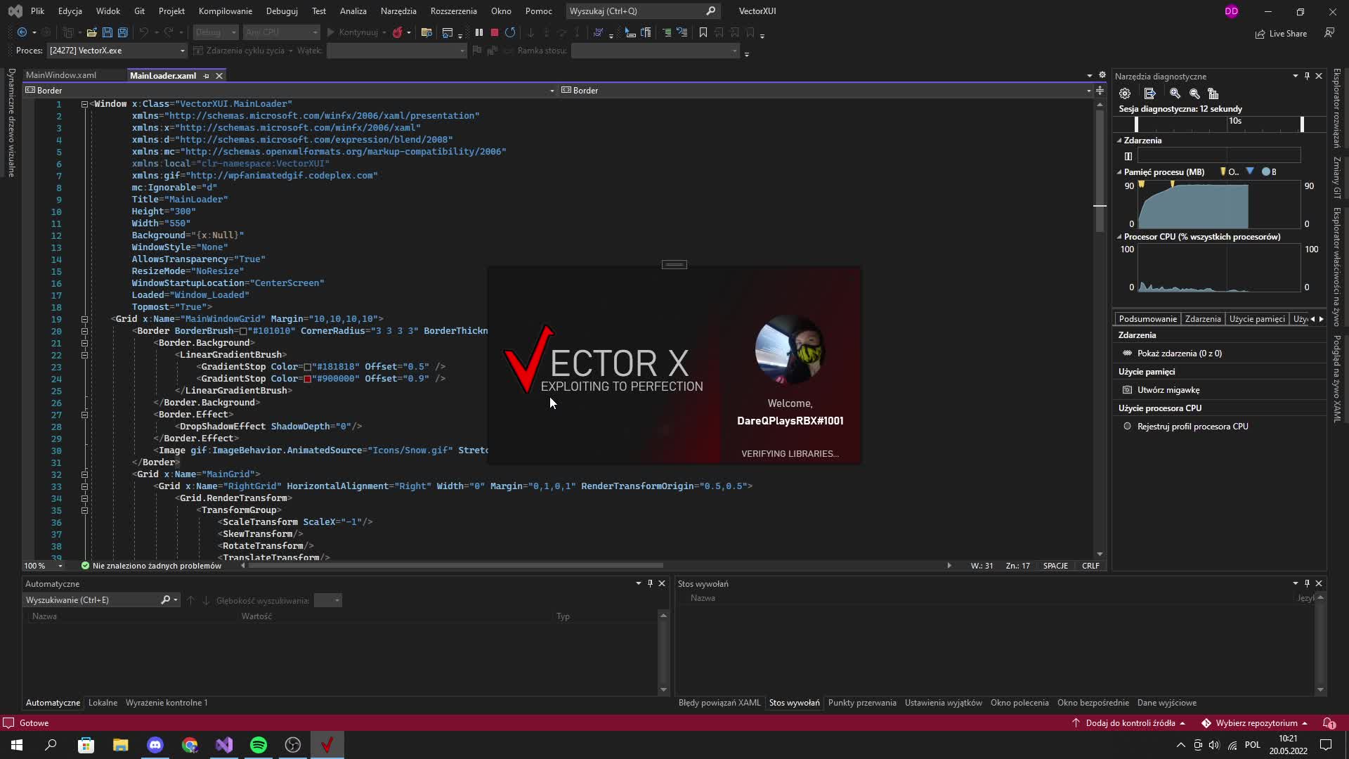 VectorX - LoaderUI Build