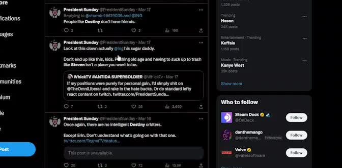 Watch President Sunday can't get Destiny off his mind | Streamable
