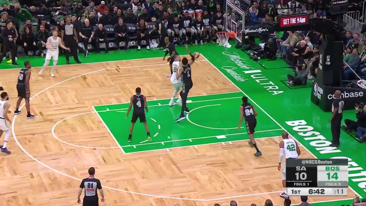 Watch NBA TV - Kristaps Porziņģis' pivot foot was working OVERTIME on this one 😱 | Streamable