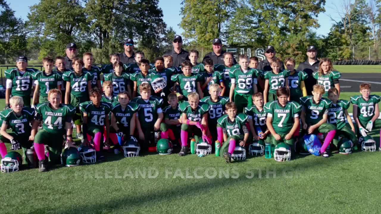 Freeland Falcon Youth Football 5th Grade Undefeated Team 2022