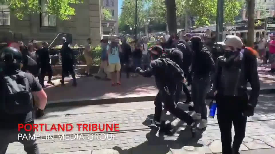 Antifa attack Portland