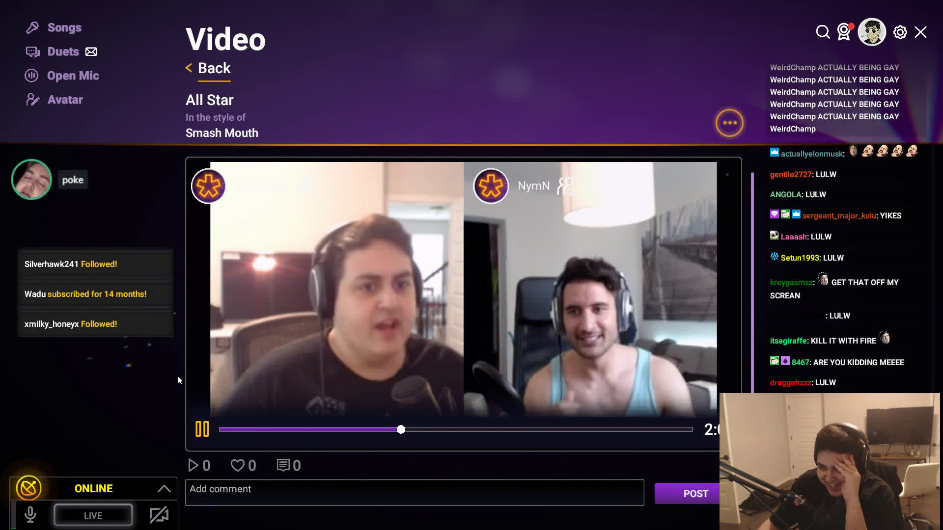 James Charles first twitch experience