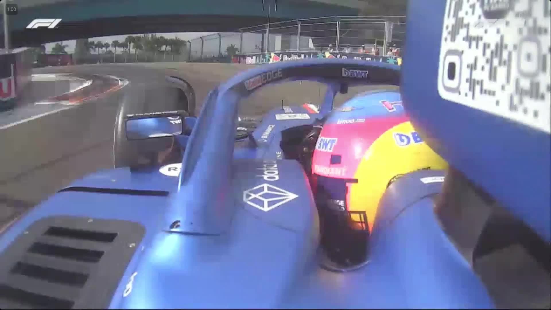 Alonso Chicane Cut B/W Flag