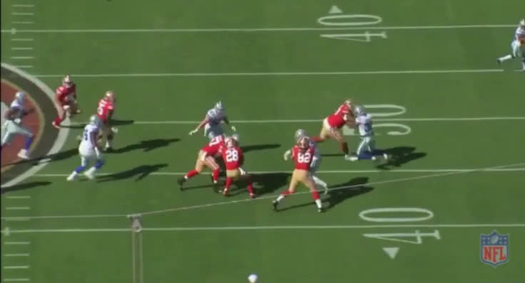 Watch Great strength. Takes on the tackle and gets to the HB for a tfl ...