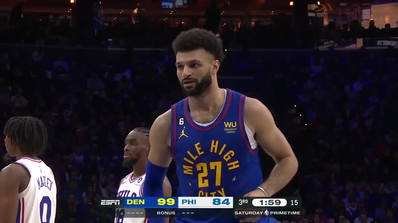 Watch [Highlight] Full sequence of Philly only having 4 guys on the court and Harden coming off ...