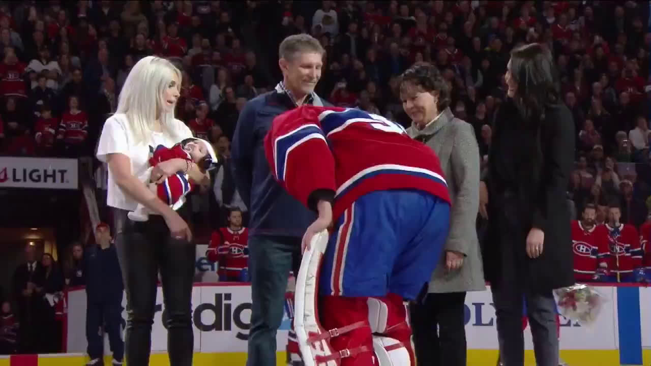 Full pre-game ceremony celebrating Carey Price becoming the winningest ...