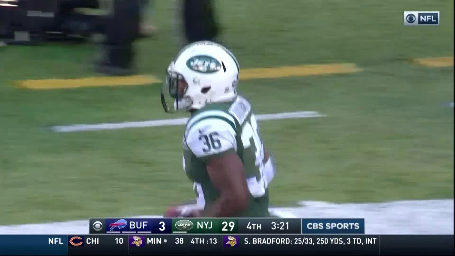 Jets recover kickoff in end zone against Bills