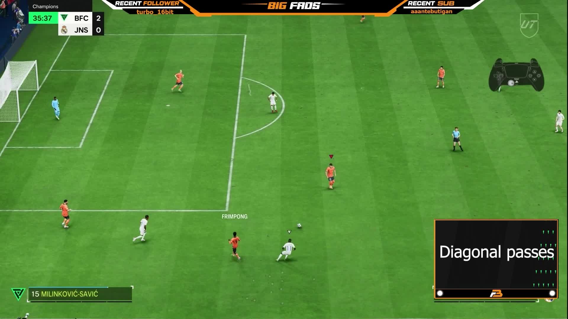 Diagonal passes