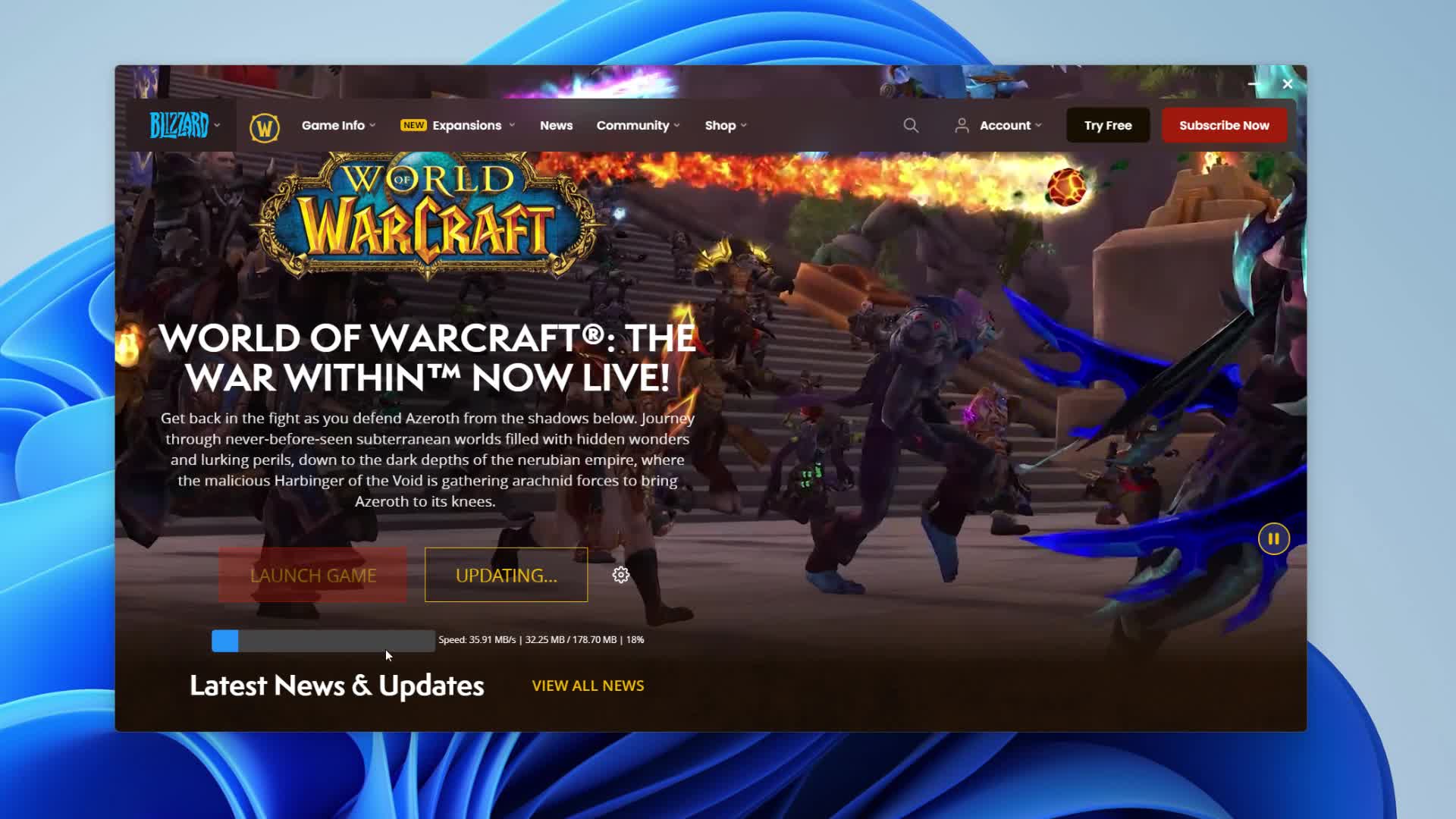 Watch WoW Luncher Update Game and Launch | Streamable
