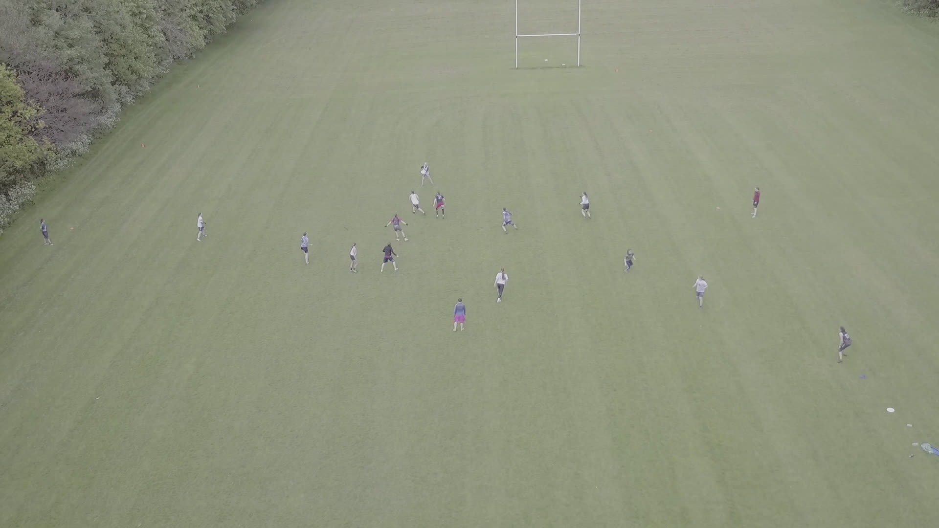 handler work off pull to open up game - - back and flare