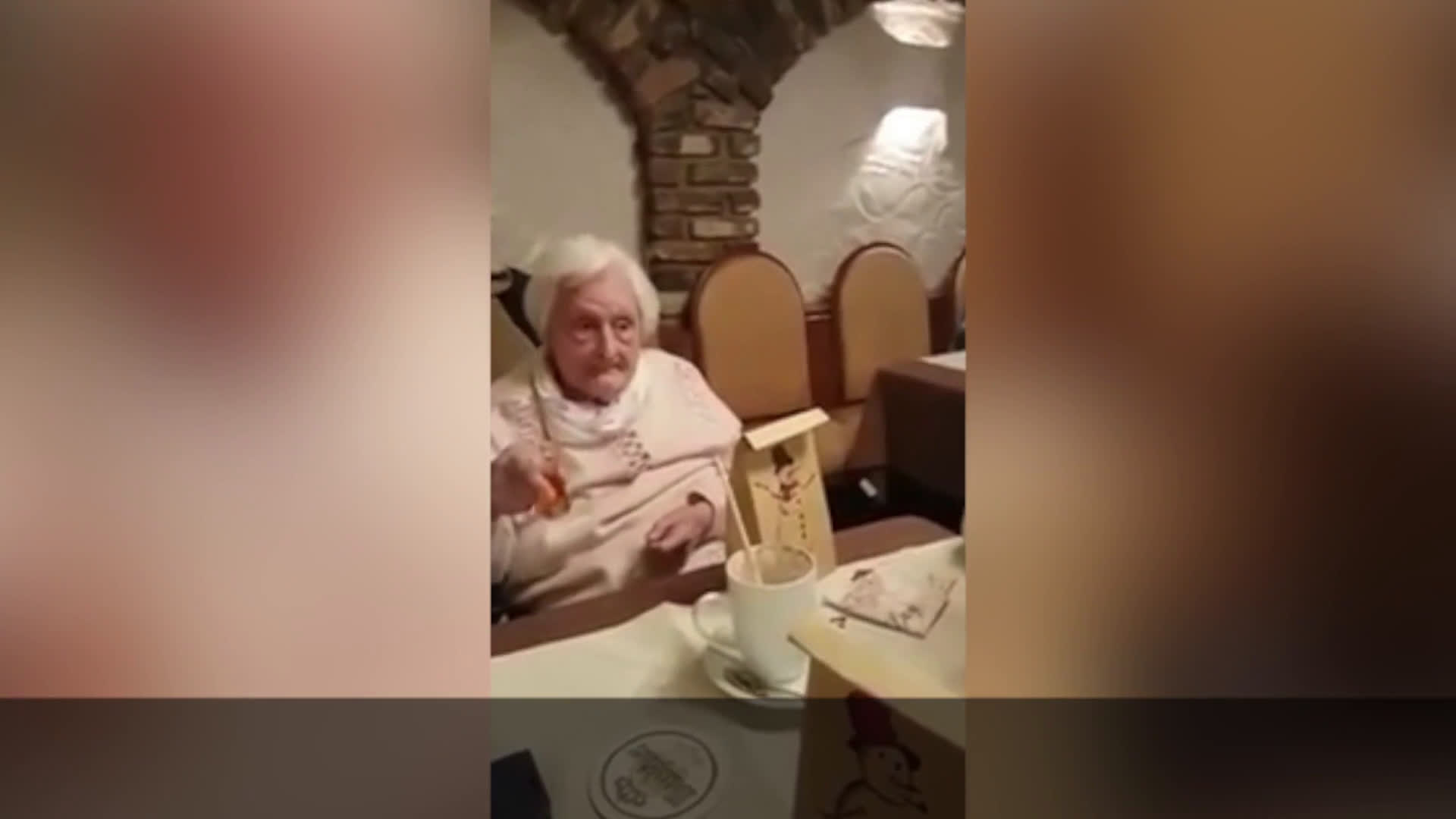 German grandmother forgets WW2 has ended
