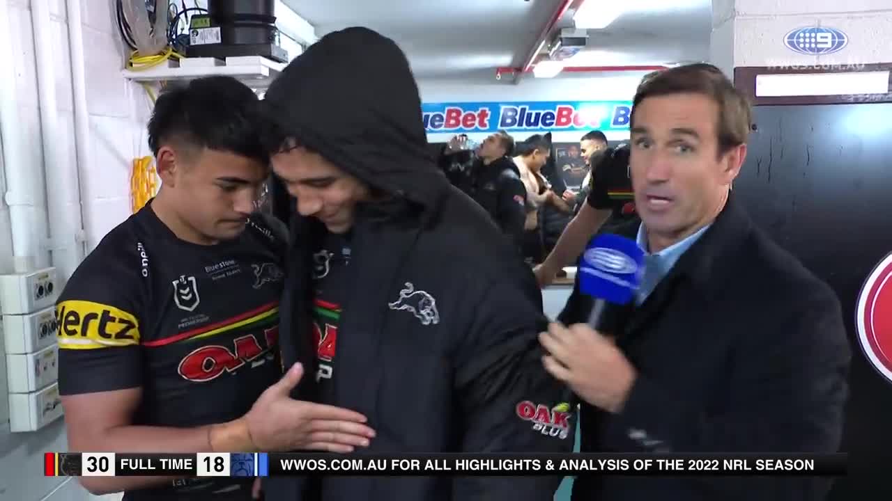 Izack Tago with the save