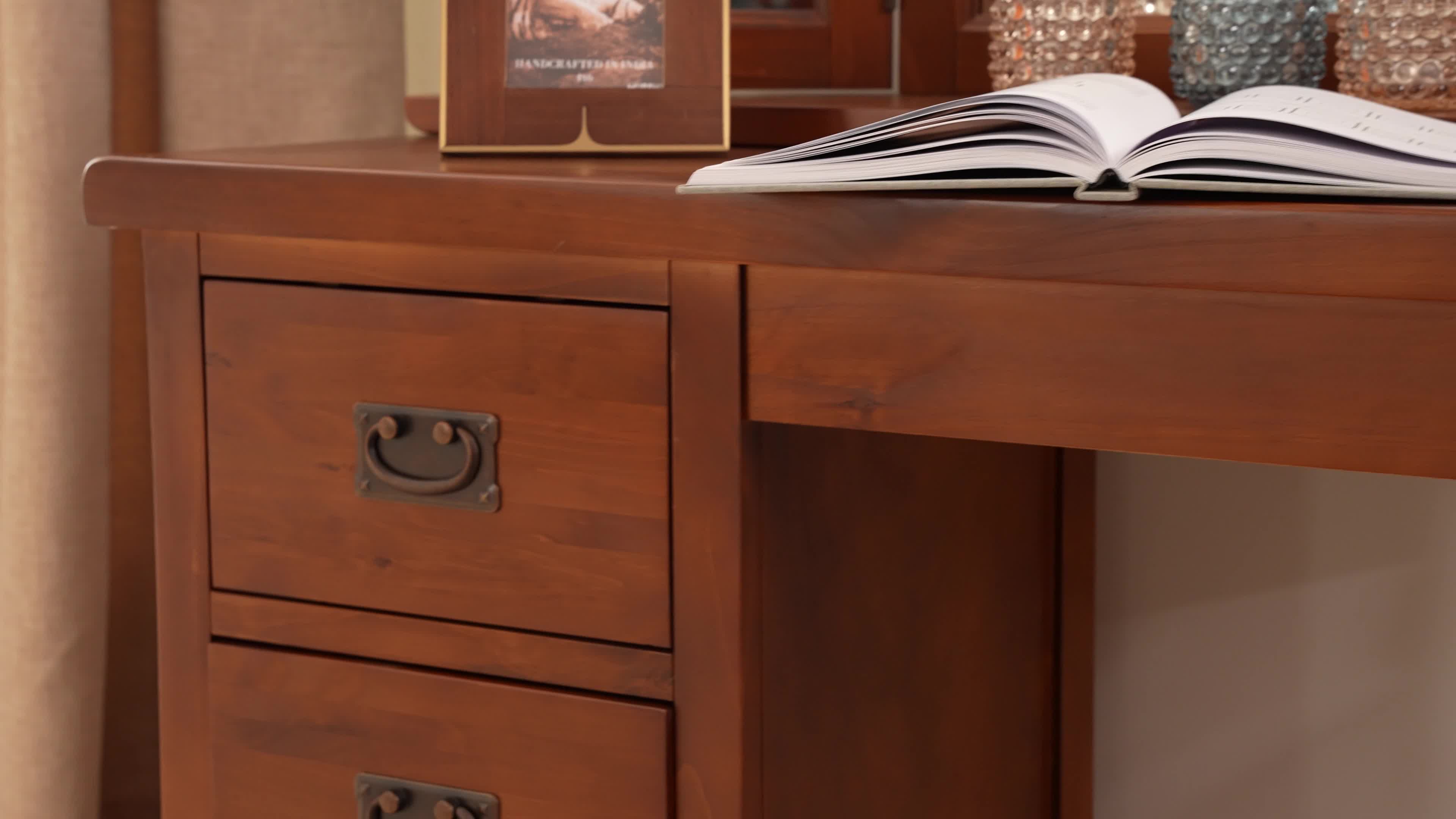 Watch Egyptian Brown 3 Drawers Dressing Table | Streamable