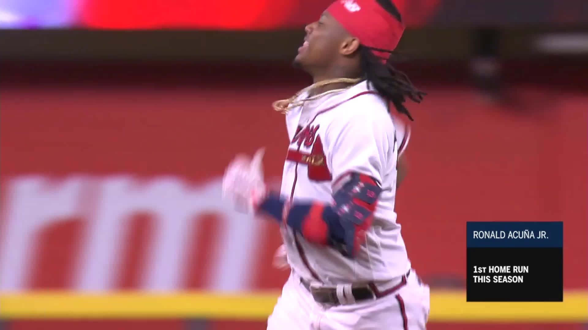 Ronald Acuña Jr. hits first home run of the season.