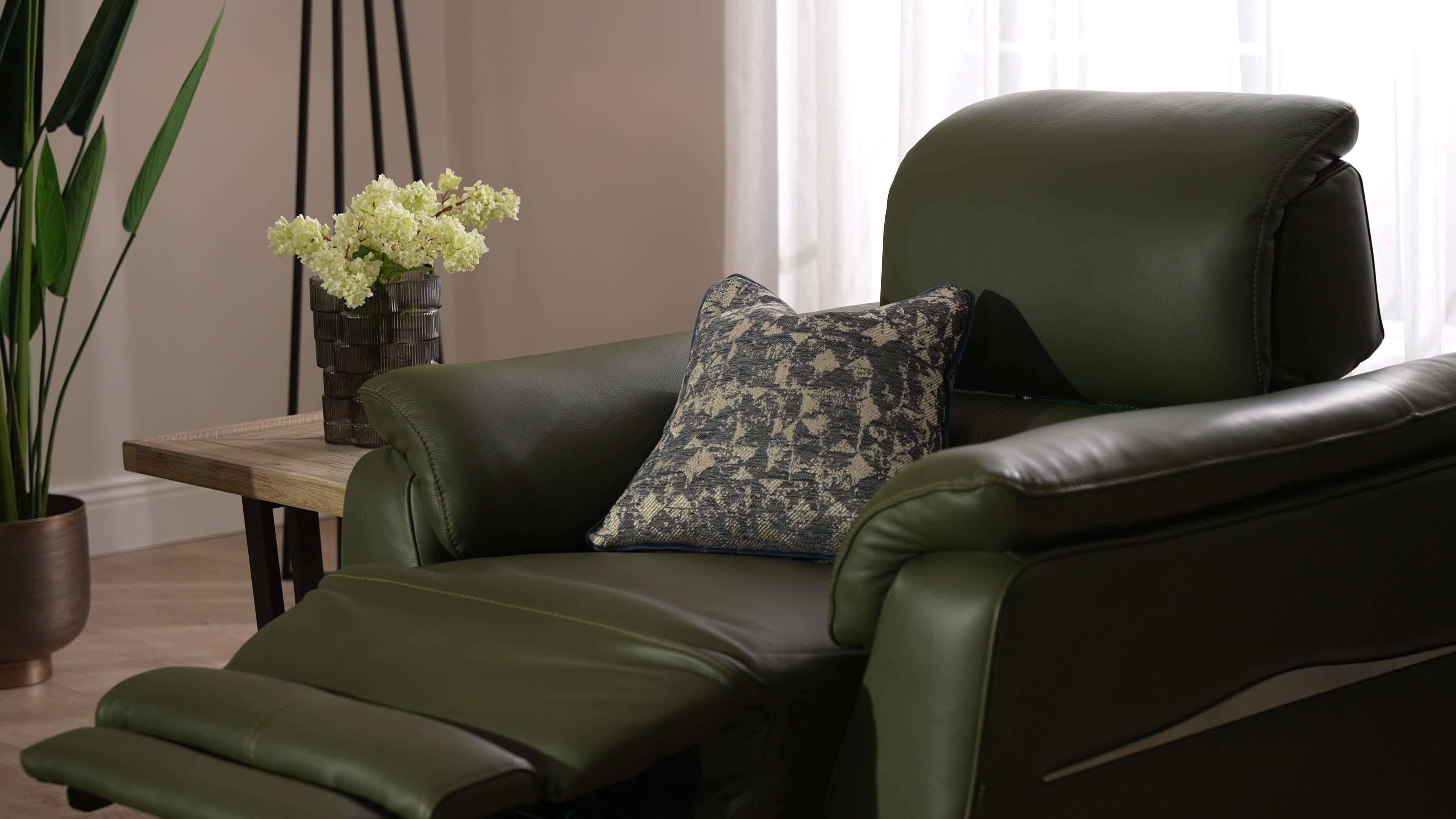 Watch taylor green leather armchair | Streamable