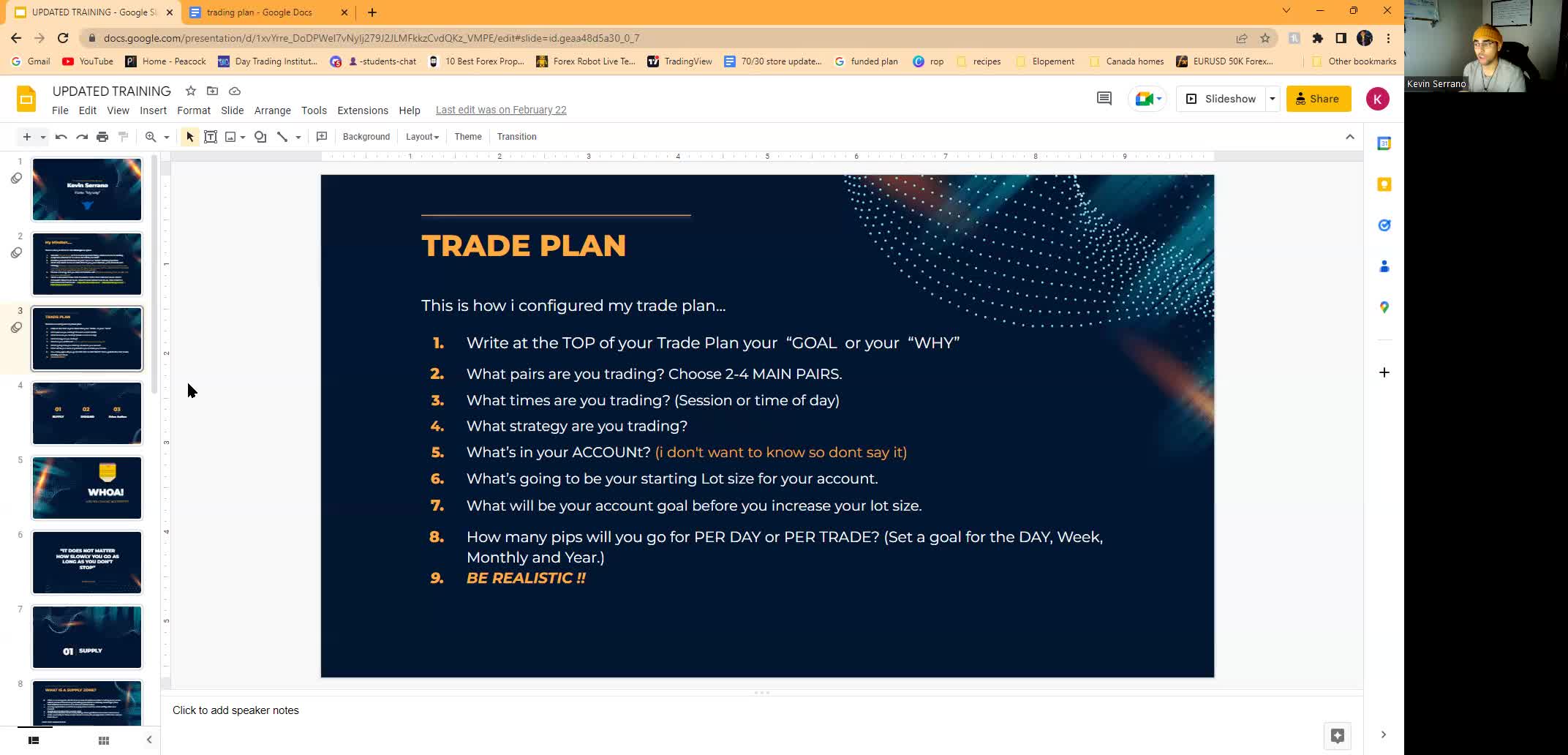 Step1. Trade plan