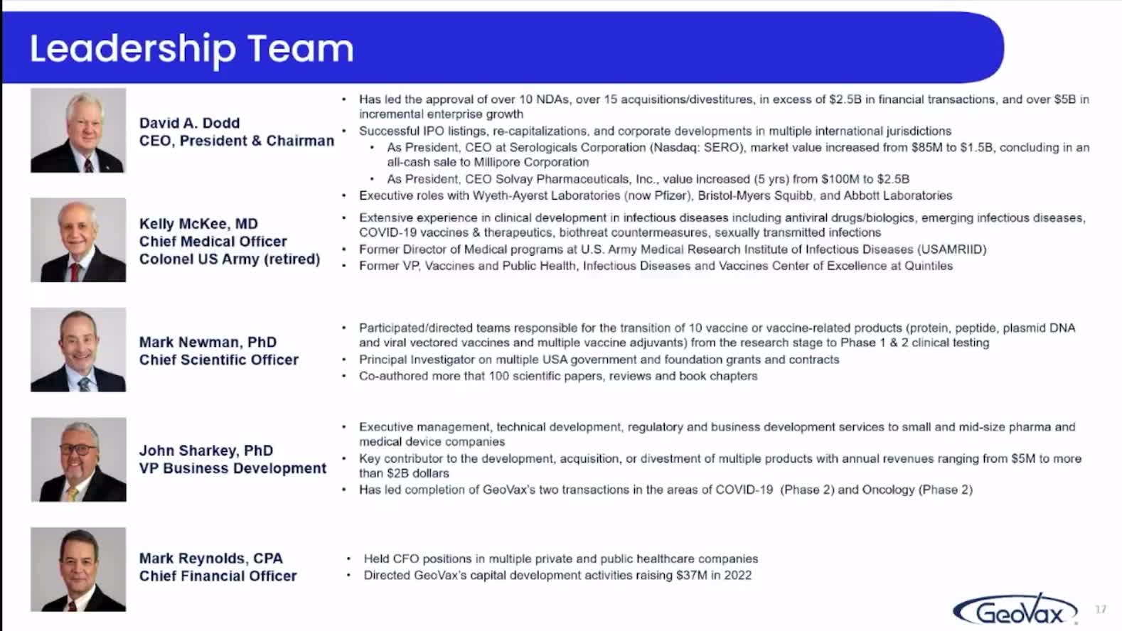 GeoVax Presentation October 12, 2023 Mention of PNG