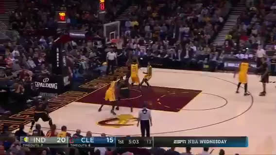 Myles Turner Blocks Lebron James