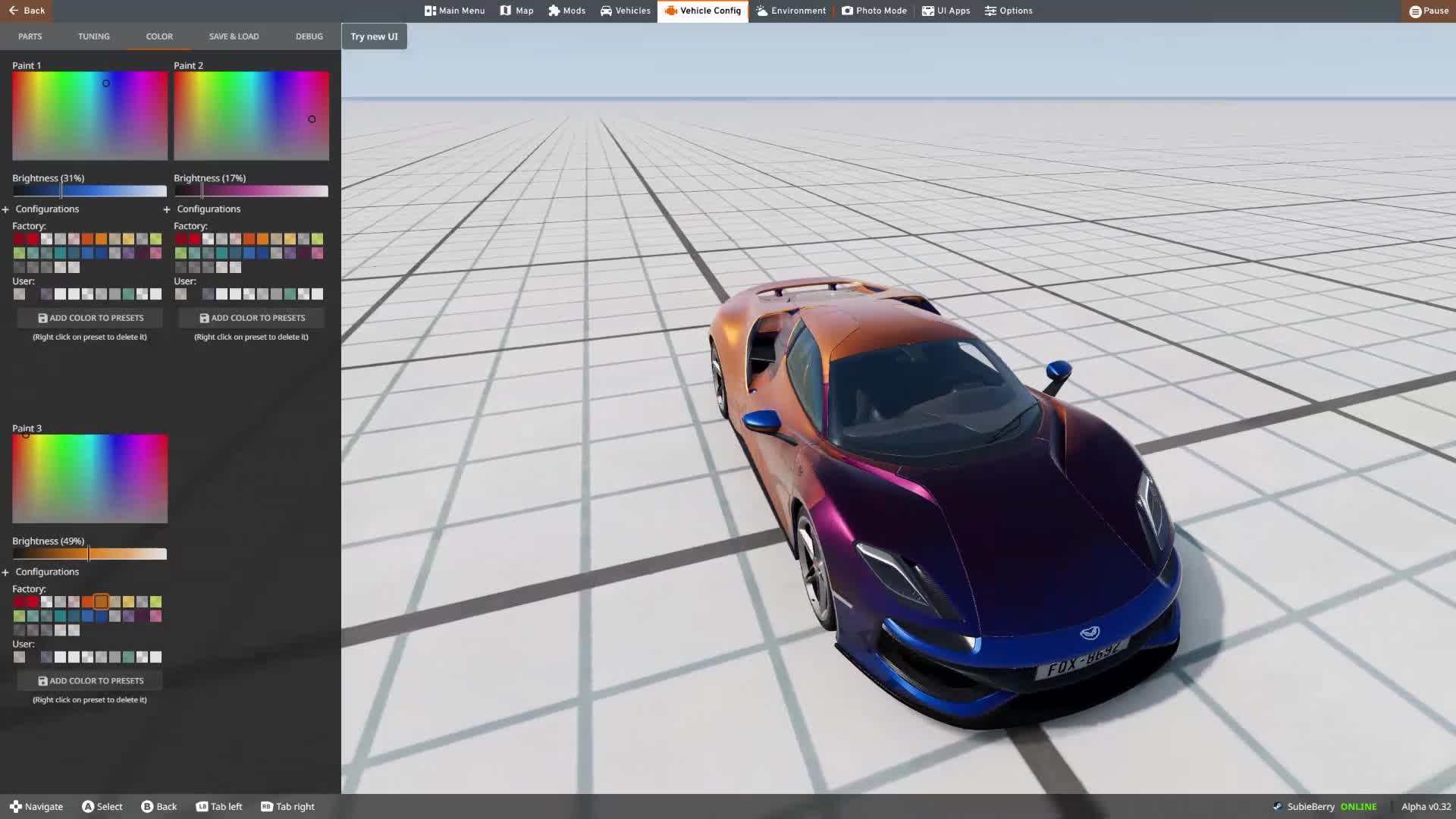 Watch SubieBerry's Pearlescent/Iridescent Paint color selection | Streamable