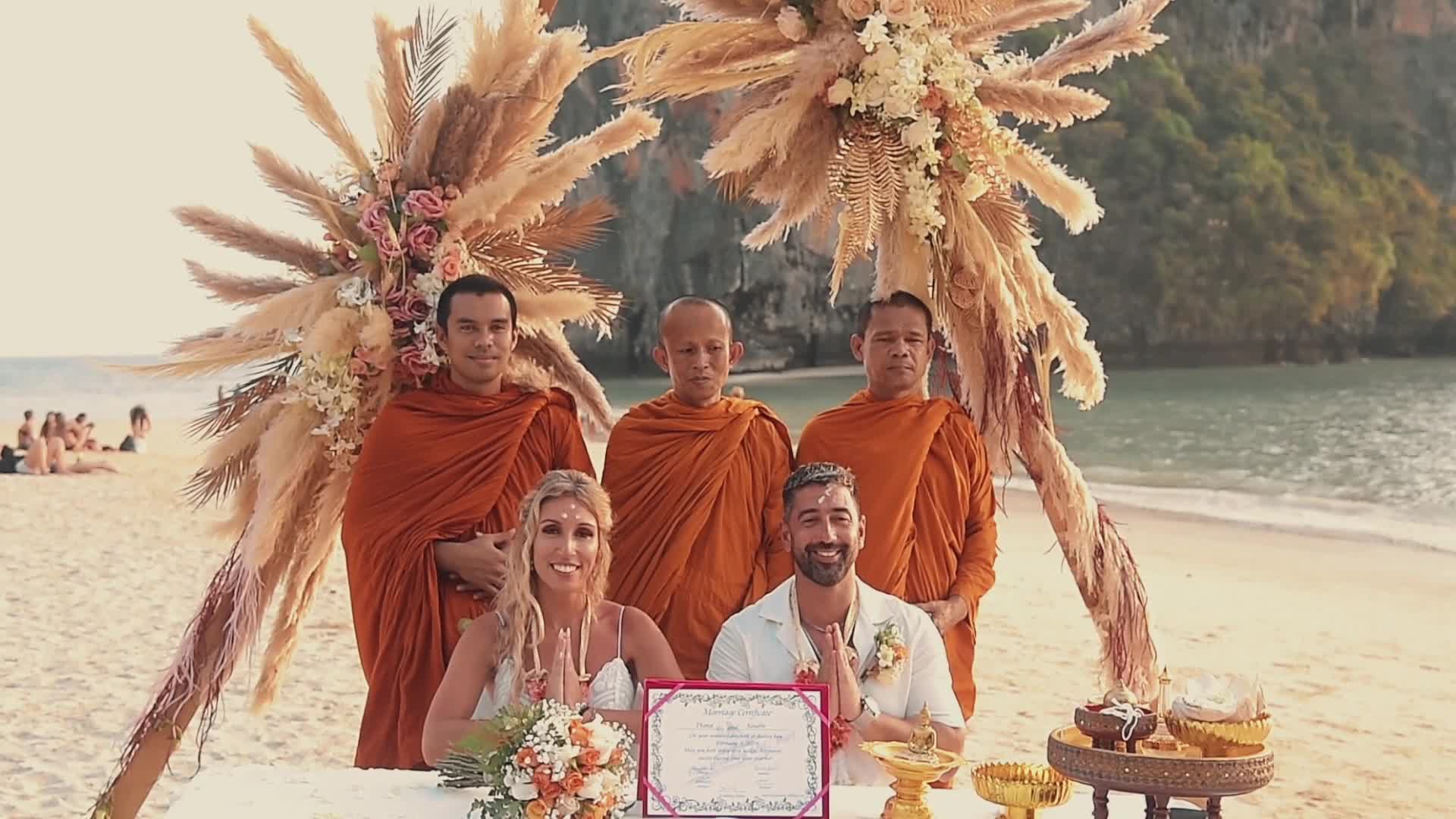 Watch Diana and Sandro Railay bay Thai buddhist Wedding Blessing ...