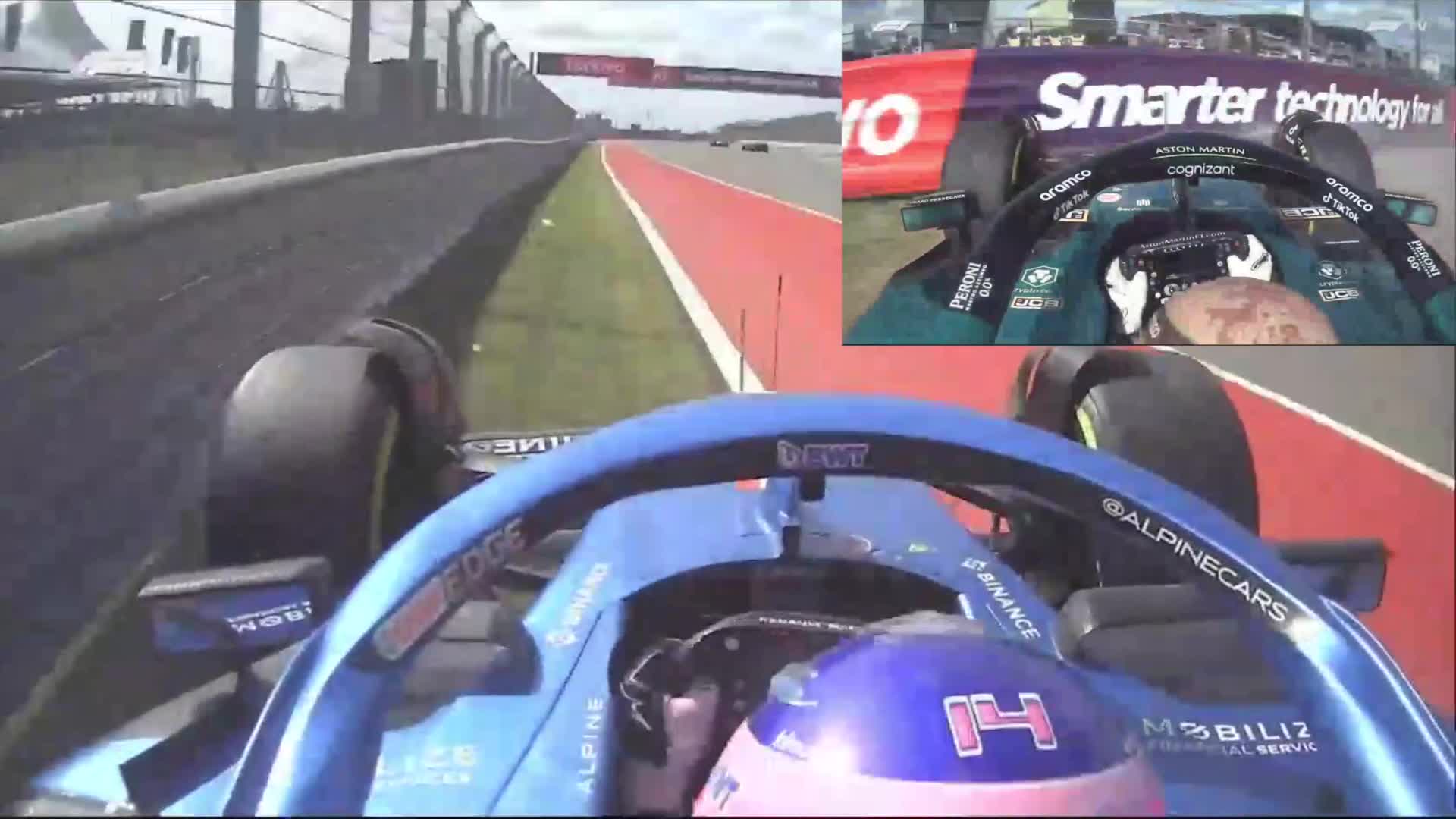 Alonso & Stroll Incident @ F1 COTA GP 2022