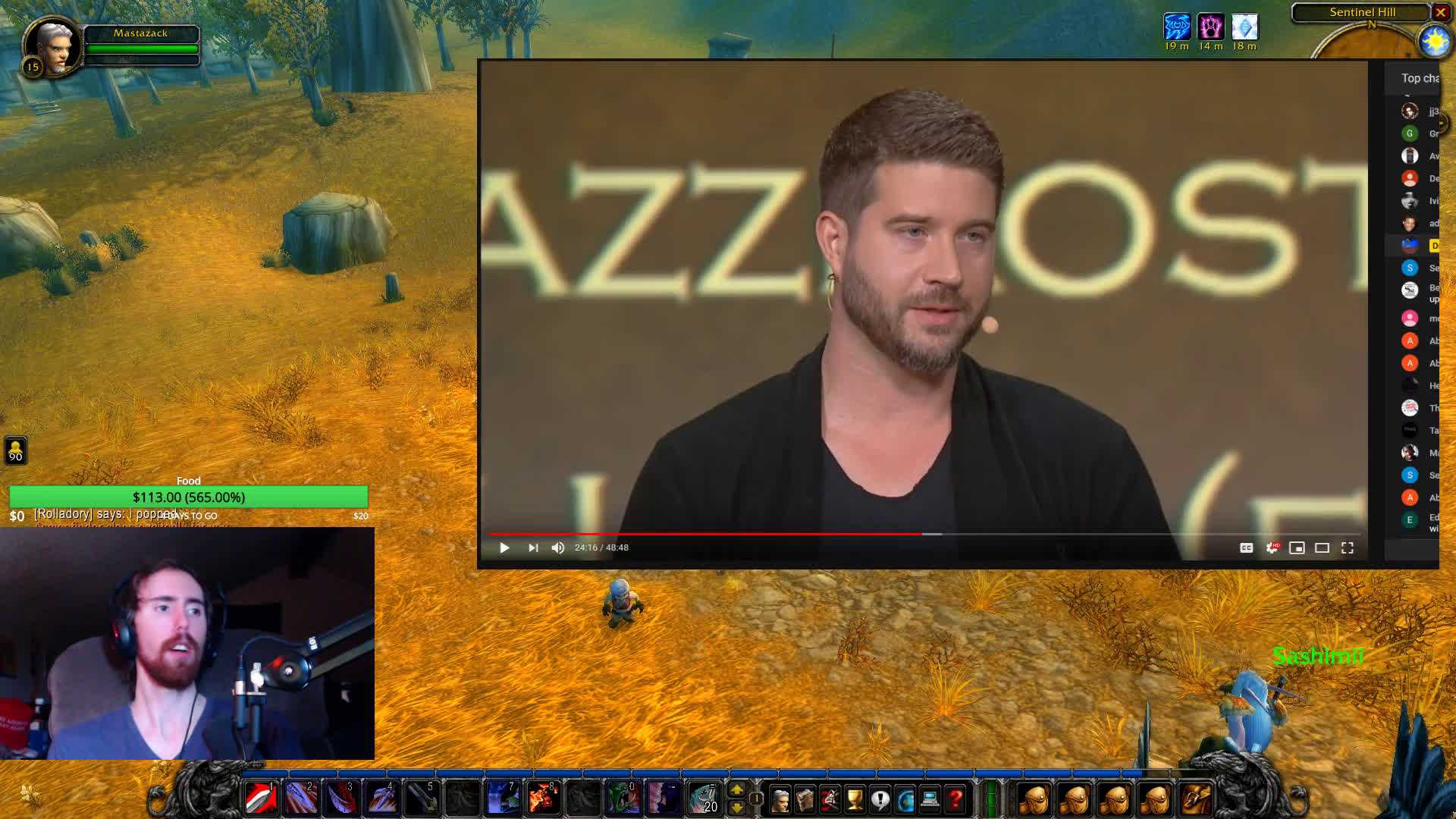 Asmongold raging about someone's hairline