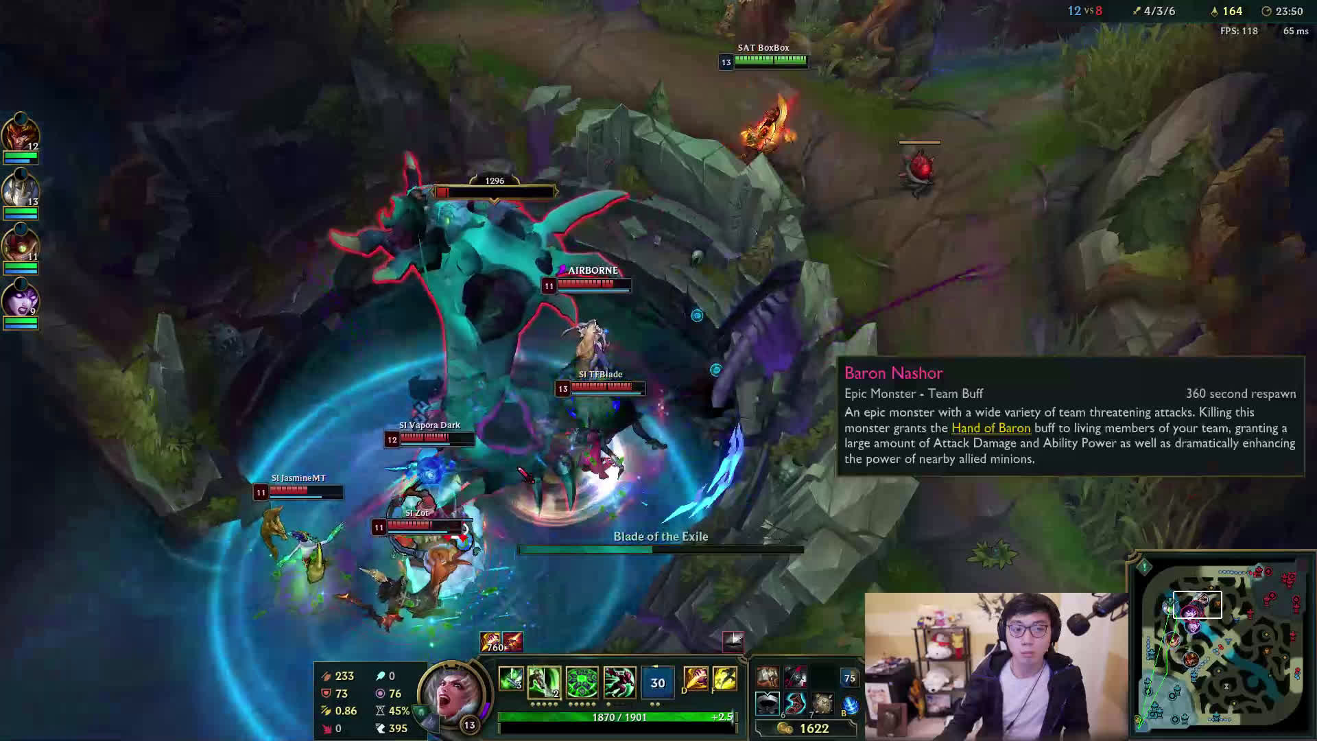 Boxbox 1v5 Baron steal in Twitch Rivals