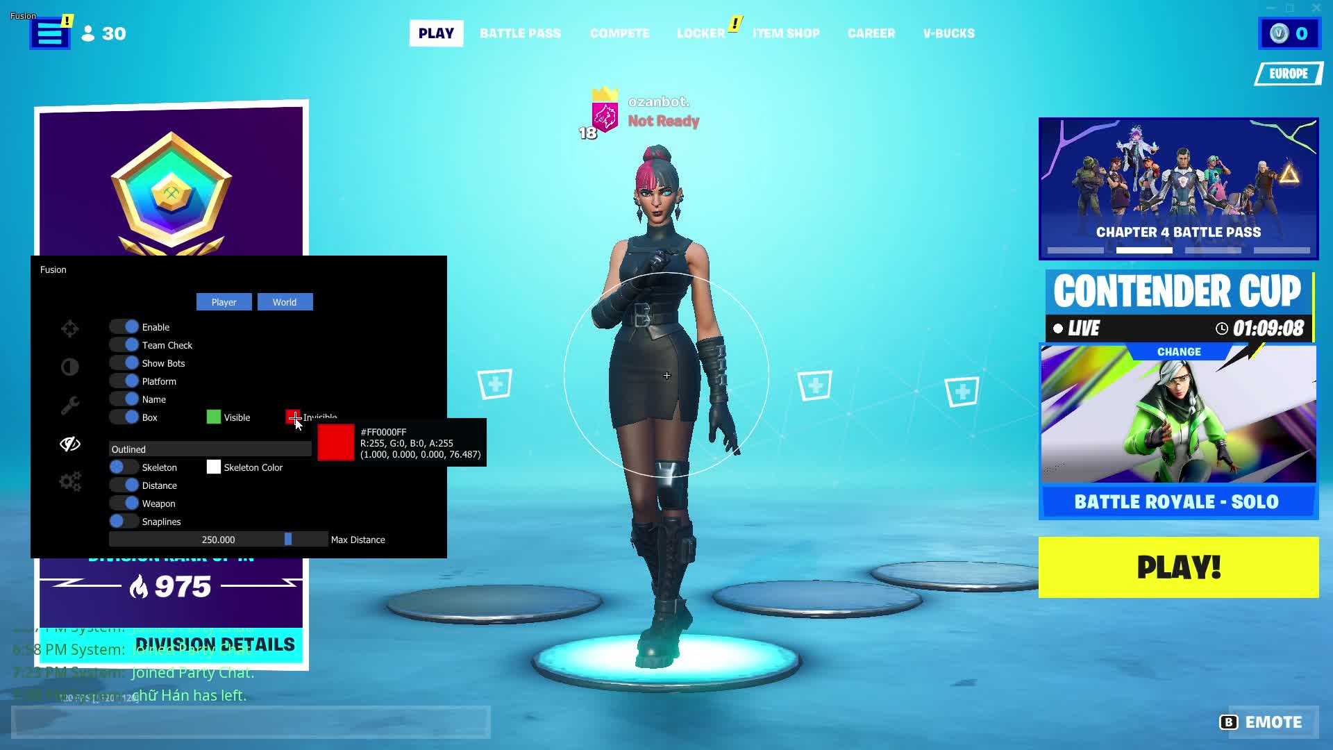 Fusion Private Slotted Menu Showcase