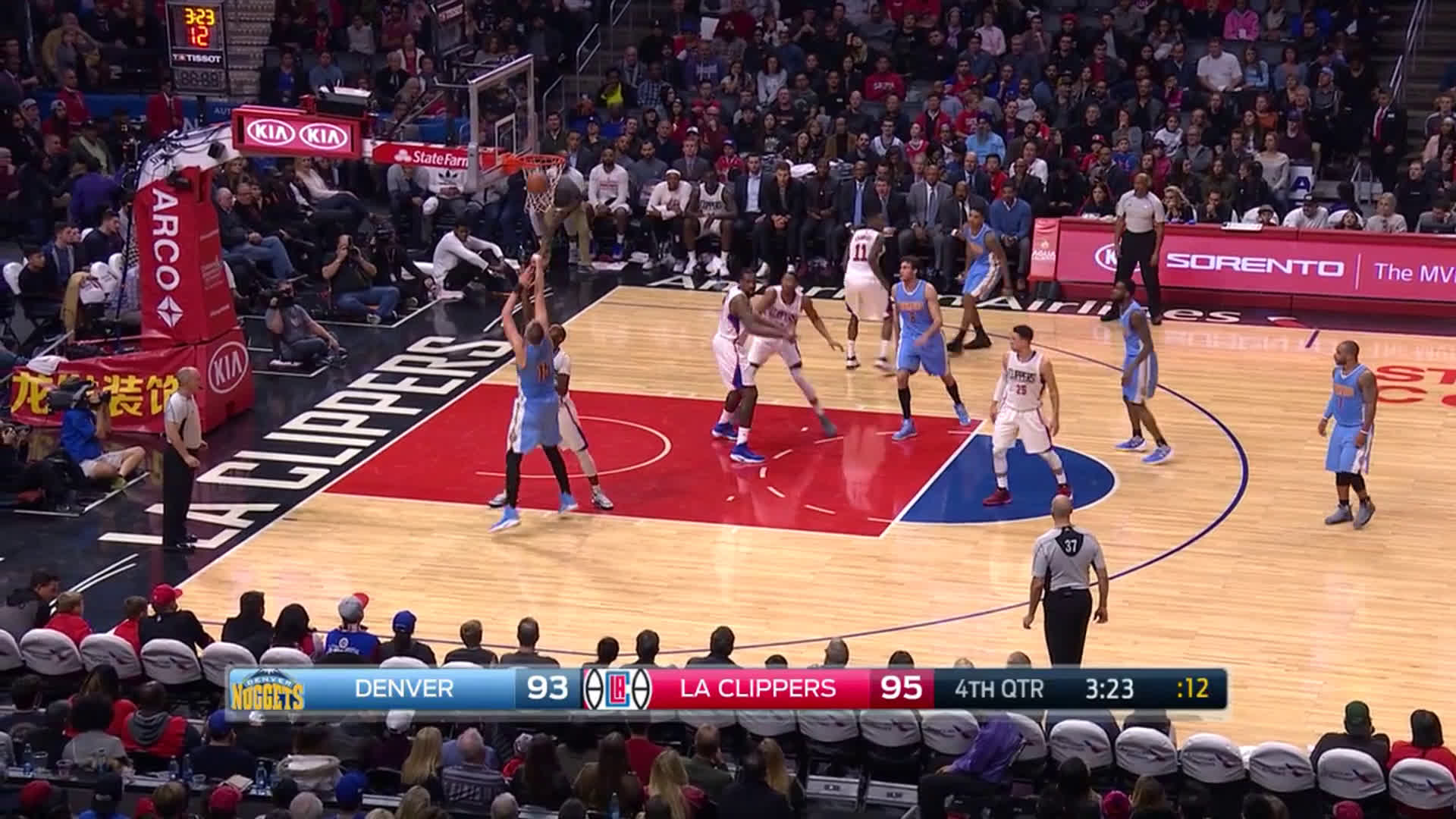 Watch Jokic 12 foot bank shot and-1 bank shot over defender | Streamable