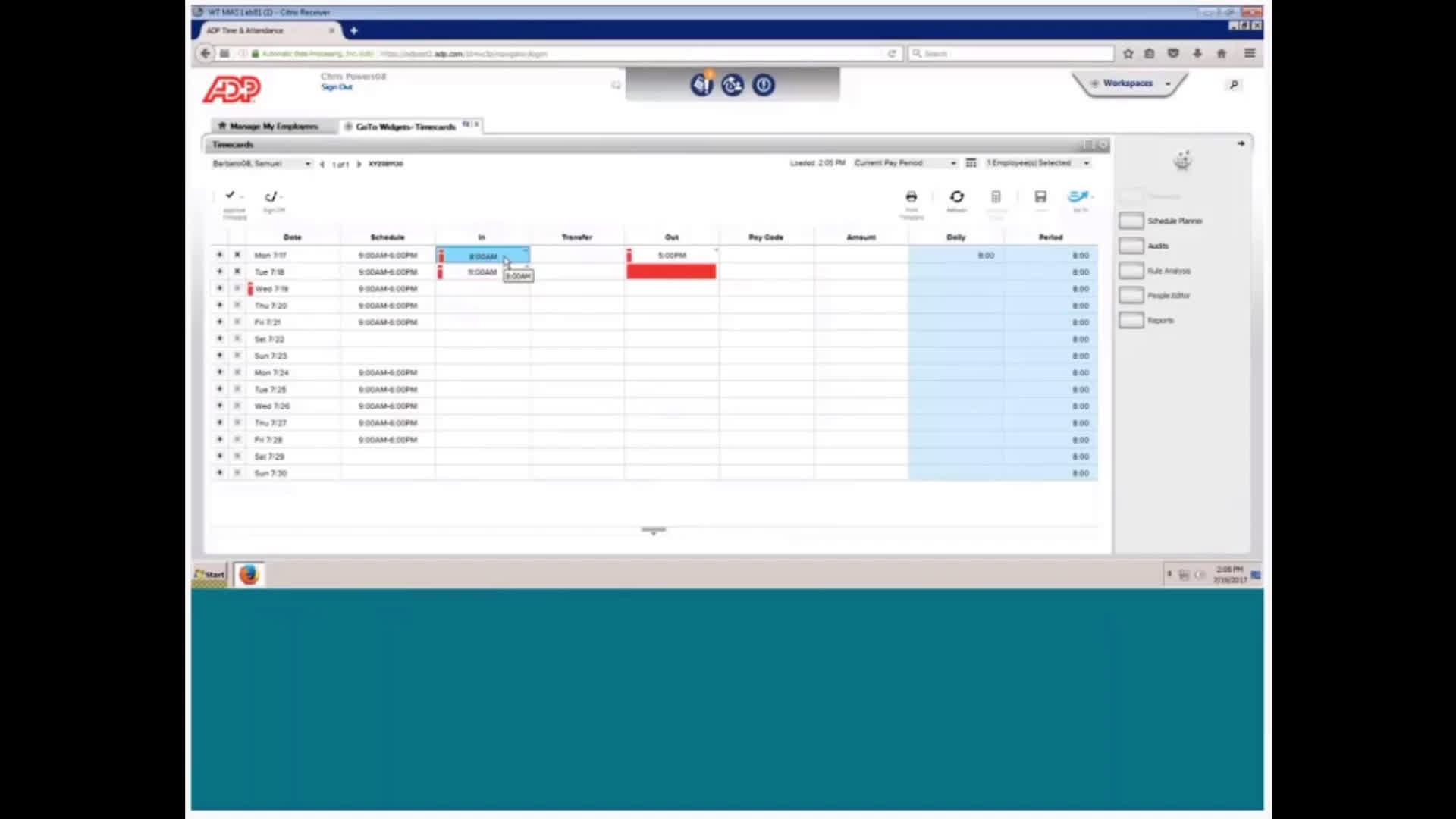 Editing Timecards (Part 1)