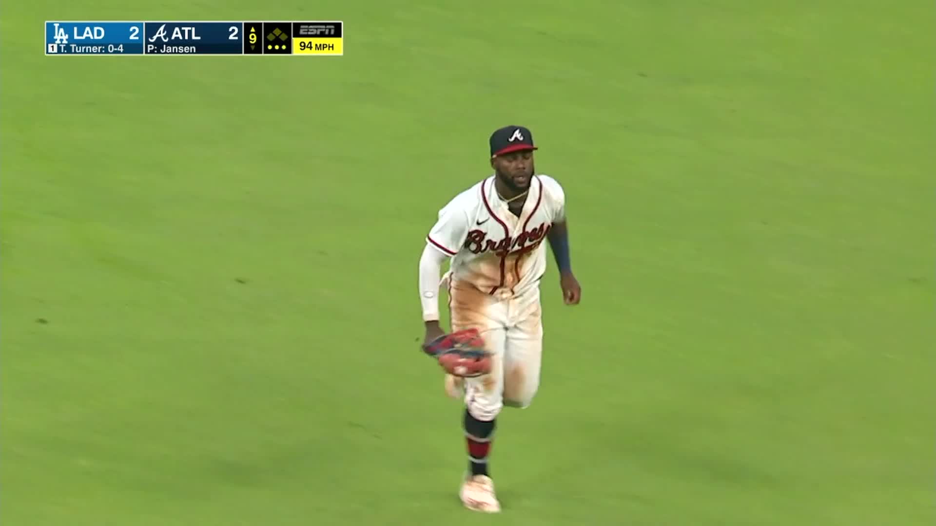 Michael Harris II prevents the Dodgers from scoring the go-ahead run ...