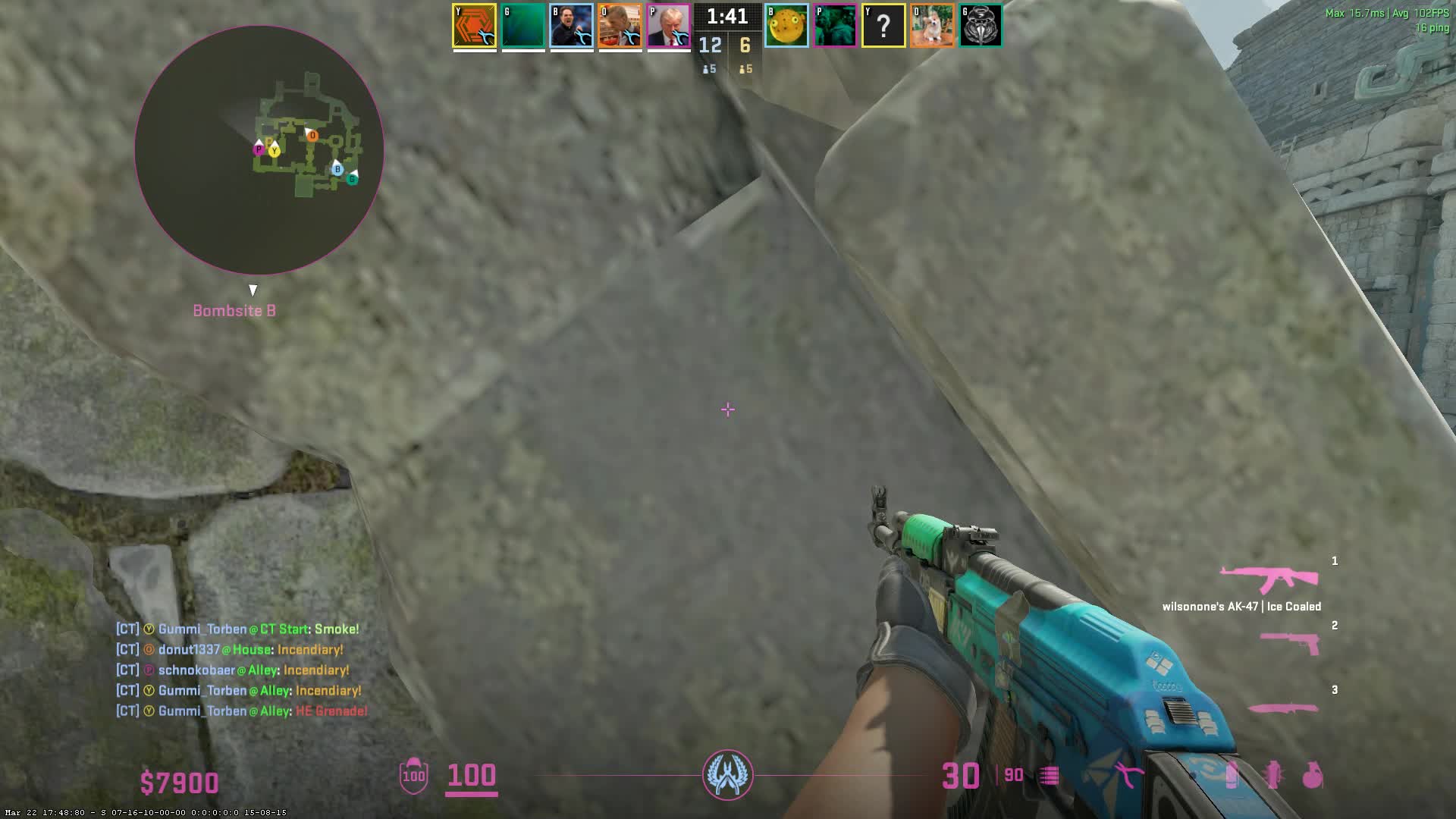 Watch 100 ms frame time spike looks like rubber banding. | Streamable