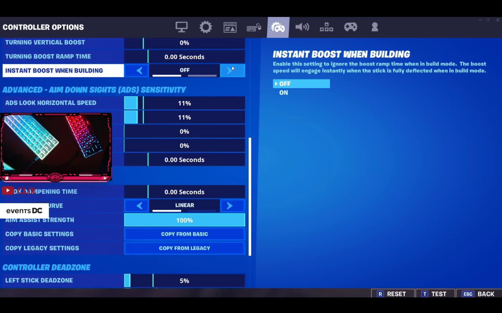 Watch Clix's Controller Settings | Streamable