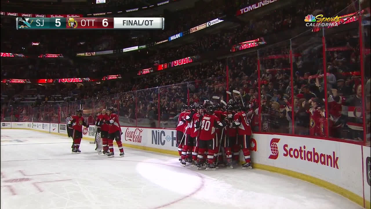 Sharks vs Senators OT