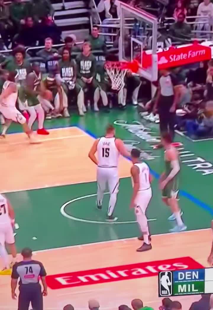 Watch [Highlight] Jokic and Gordon with the smothering rim protection on Prince | Streamable