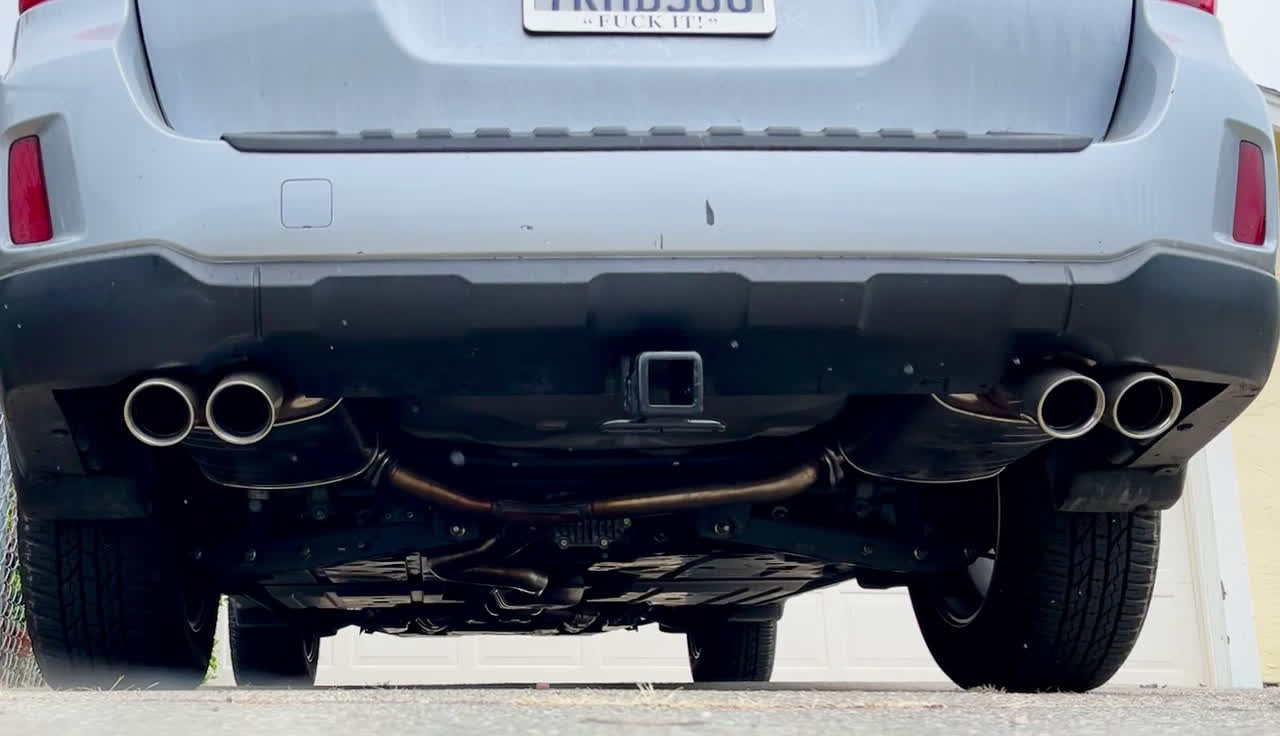 3.6R with 2019 WRX STI mid pipe/mufflers