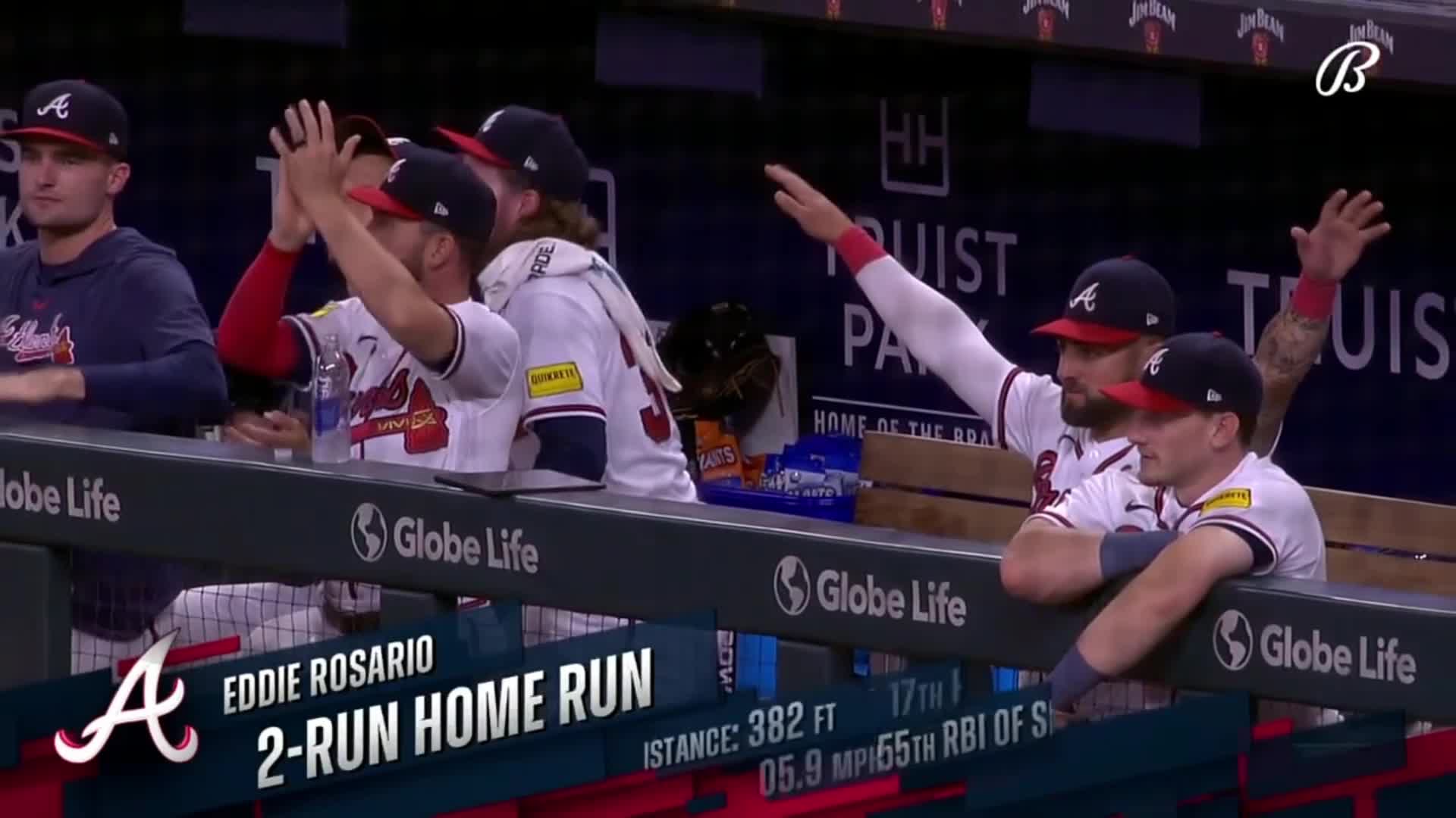 Watch Eddie Rosario's 2-run homer gives the Braves an 11-2 lead over ...