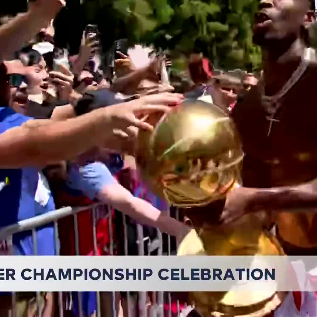 Watch NBA - SGA 🤝 letting OKC fans touch the @nbafinalstrophy 🏆 THE ...