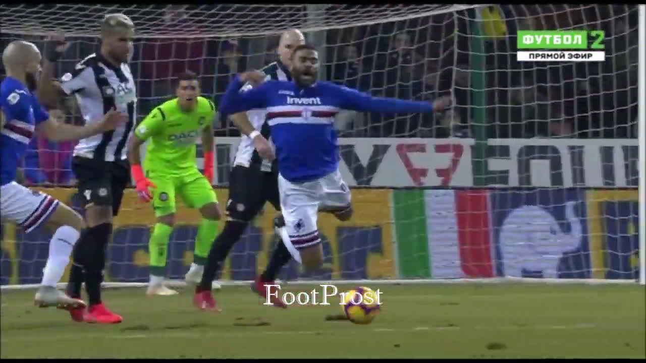 Watch Sampdoria vs Udinese Quagliarella 1-0 GOAL FOR HYSTORY - 26-01-2019 | Streamable