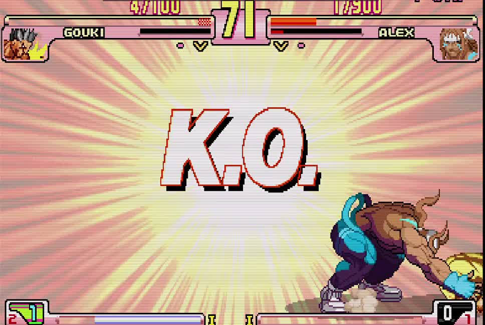 Fightcade FBNeo akuma vs alex