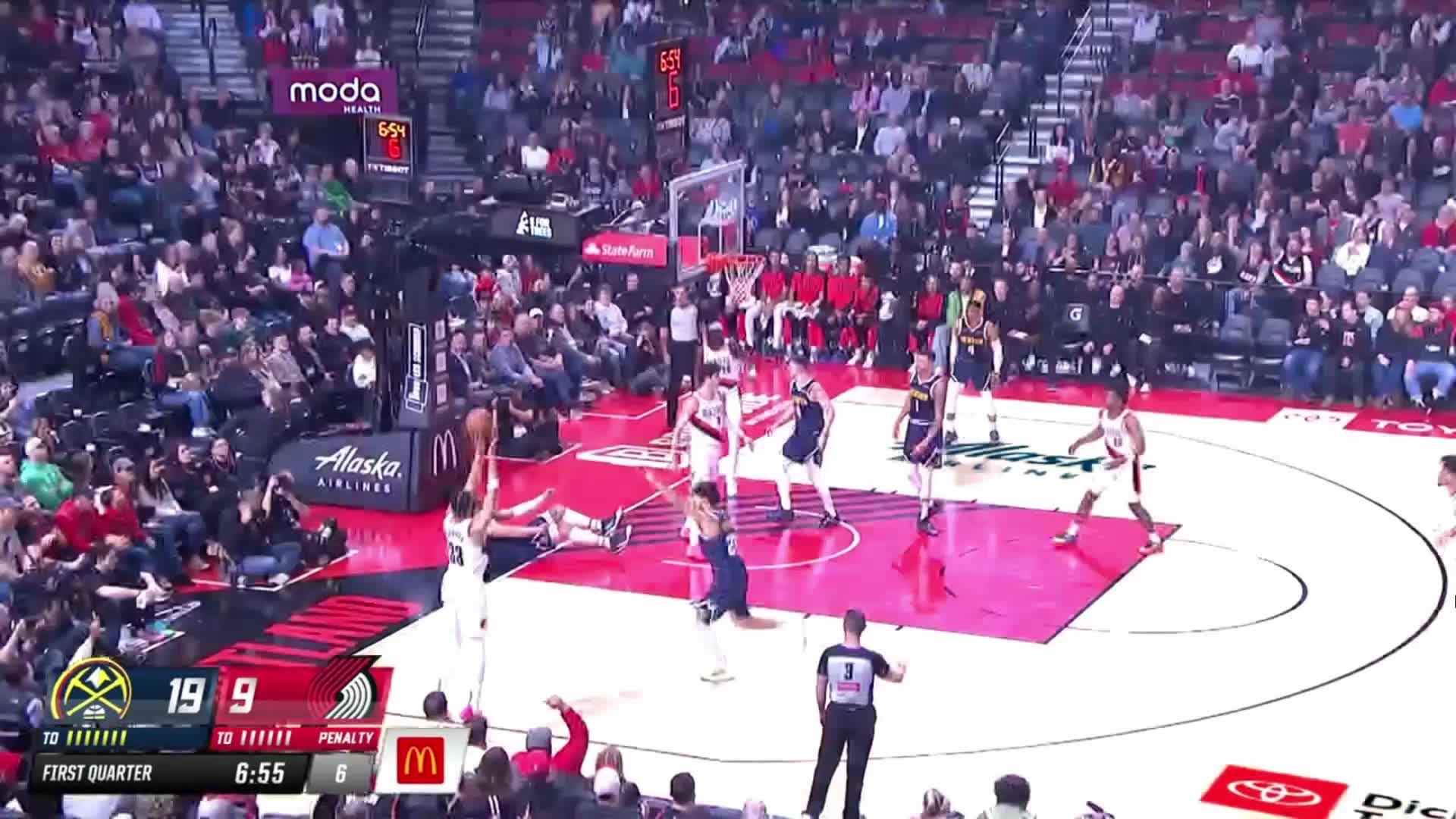 Watch Toumani hustles to get the offensive board and the Blazers swing the ball all over the ...