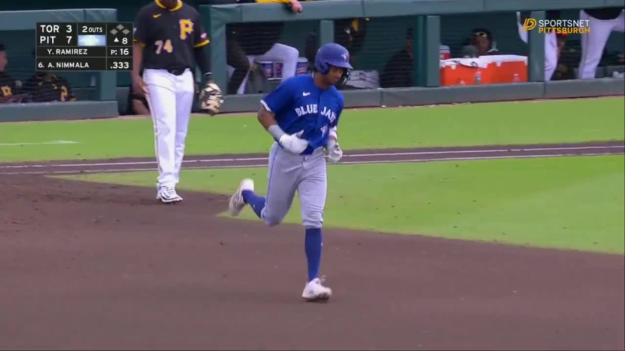 Watch Toronto Blue Jays - Nineteen Years Old ‼️ Arjun Nimmala got ALL of this one 😳 | Streamable