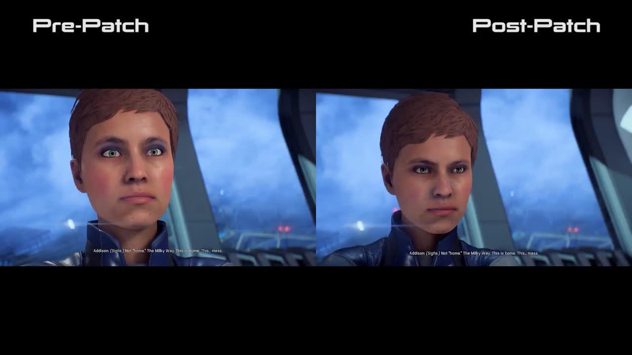 "My Face is Tired" Scene Before & After Patch [Mass Effect Andromeda]