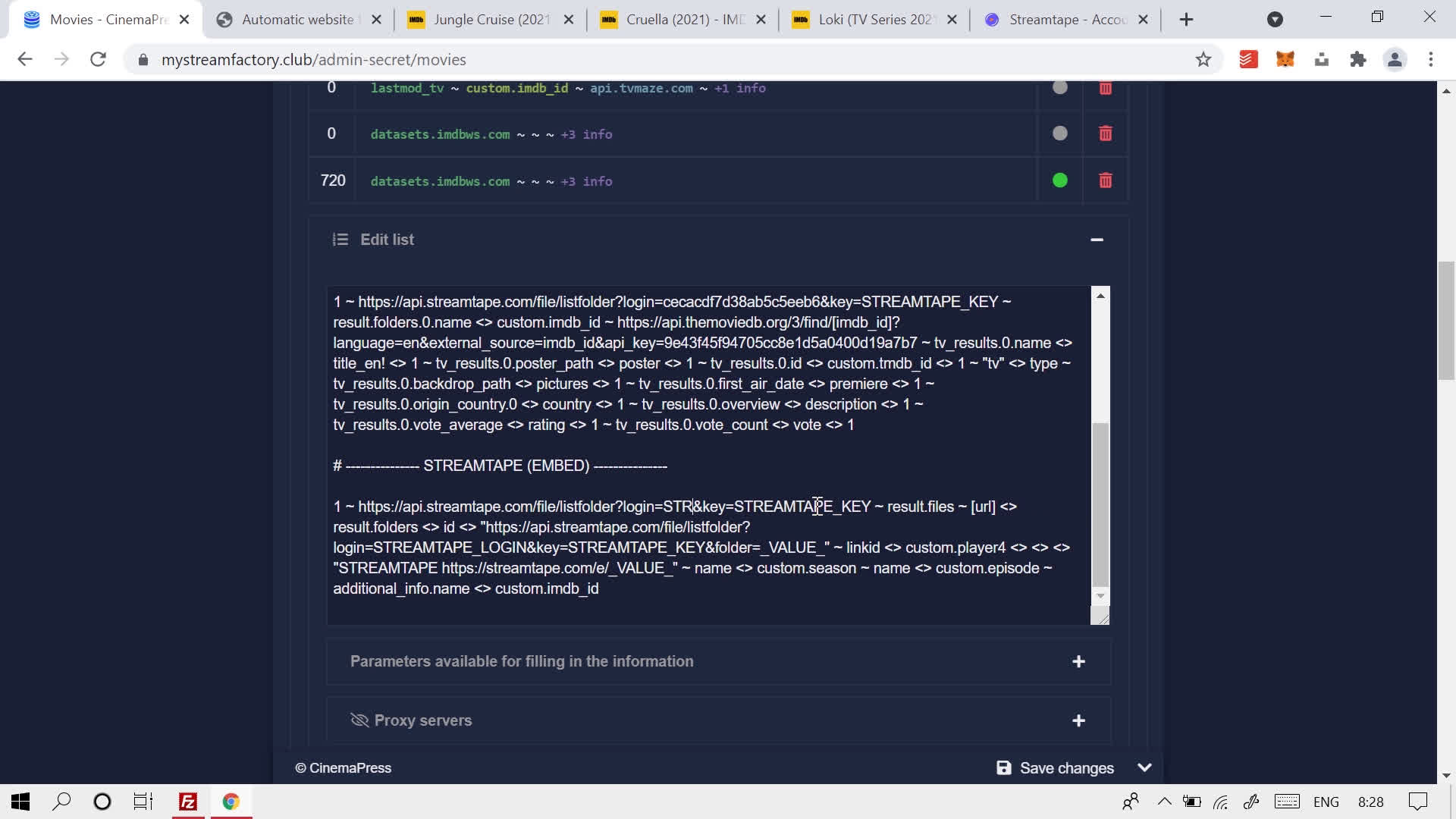 Watch Movie and TV Streaming Website API STREAMTAPE | Streamable